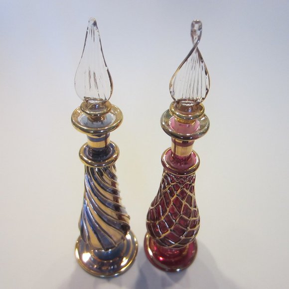 Accents | Venetian Glass Decorative Spiral Style Dome Stoppers Gold ...